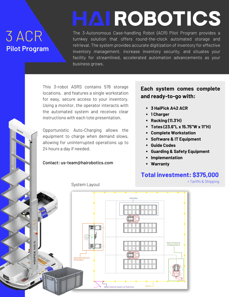 Hai Robotics USA Pilot Program